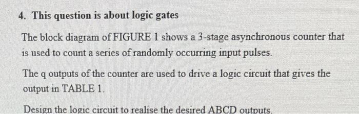 Solved 4. This question is about logic gates The block | Chegg.com