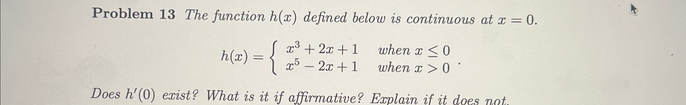 Solved P The function h(x) ﻿defined below is continuous at | Chegg.com