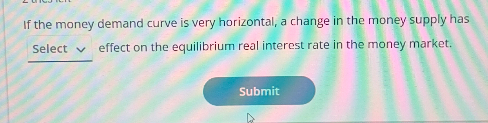 Solved If the money demand curve is very horizontal, a | Chegg.com