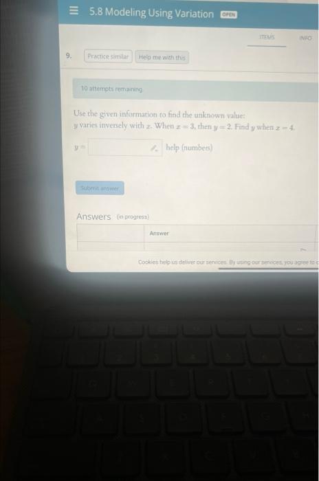 Solved Use the given information to find the unknown valuer | Chegg.com