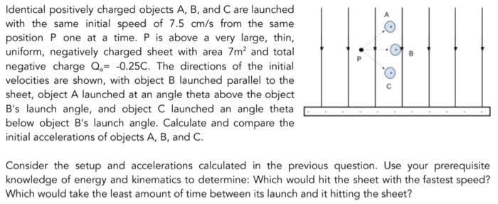 Solved Identical positively charged objects A, B, and C are | Chegg.com
