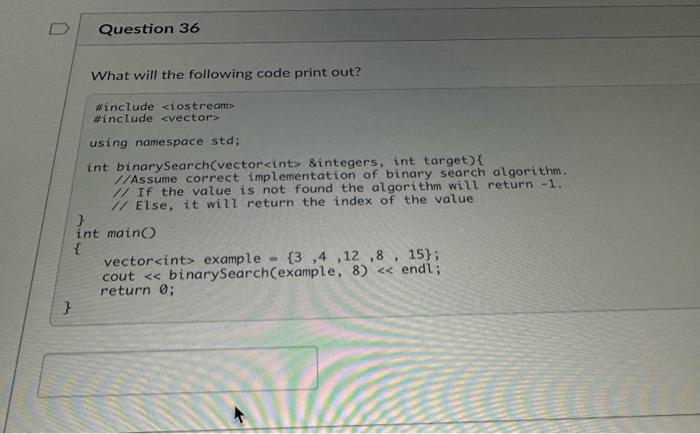 Solved What will the following code print out? Hinclude | Chegg.com