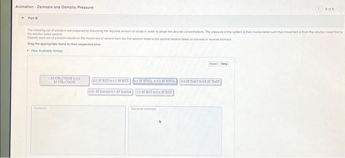 Solved Animation - Osmosis and Osmotic Pressure - Farta | Chegg.com