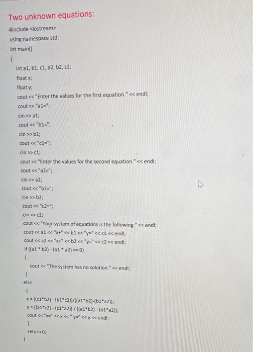 wo unknown equations: include ising namespace std; | Chegg.com