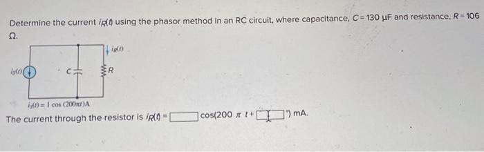 Solved Determine the current i′(1) using the phasor method | Chegg.com