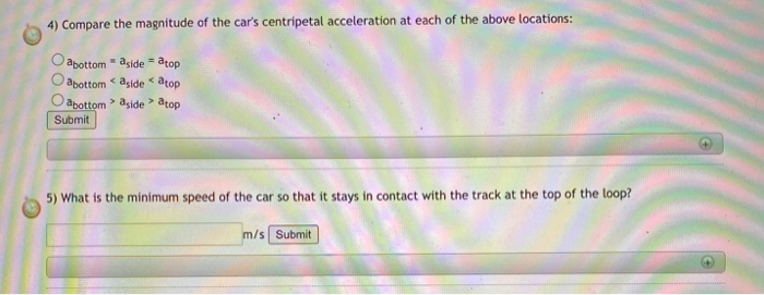Solved In a loop-the-loop ride a car goes around a vertical, | Chegg.com