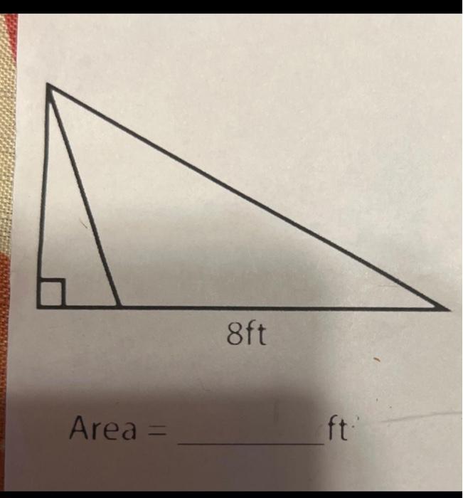 Area = ft | Chegg.com