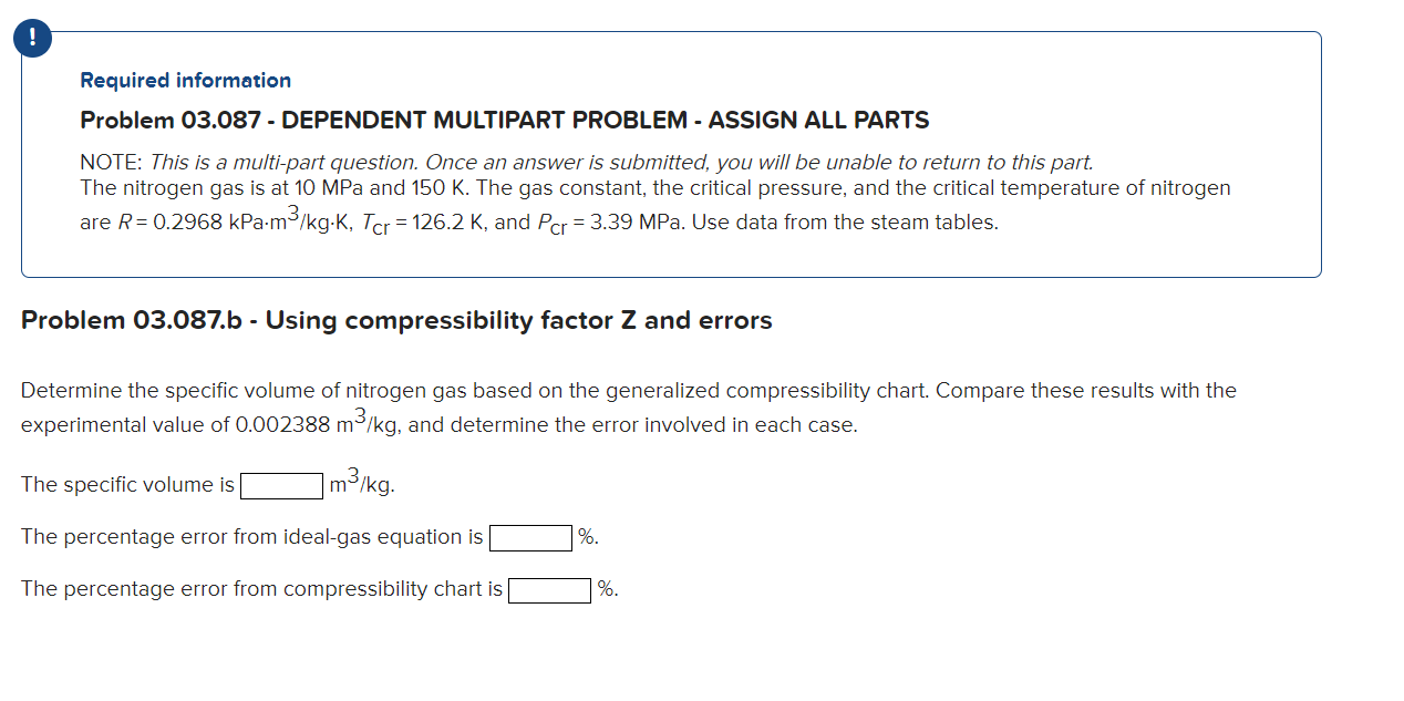 Solved Required informationProblem 03.087 - ﻿DEPENDENT | Chegg.com