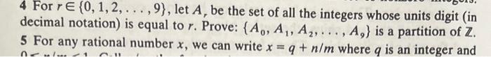 Solved A. Examples of Partitions Prove that each of the | Chegg.com