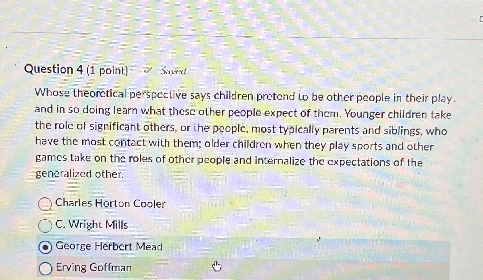 Solved Question 4 (1 ﻿point) ﻿SavedWhose theoretical | Chegg.com
