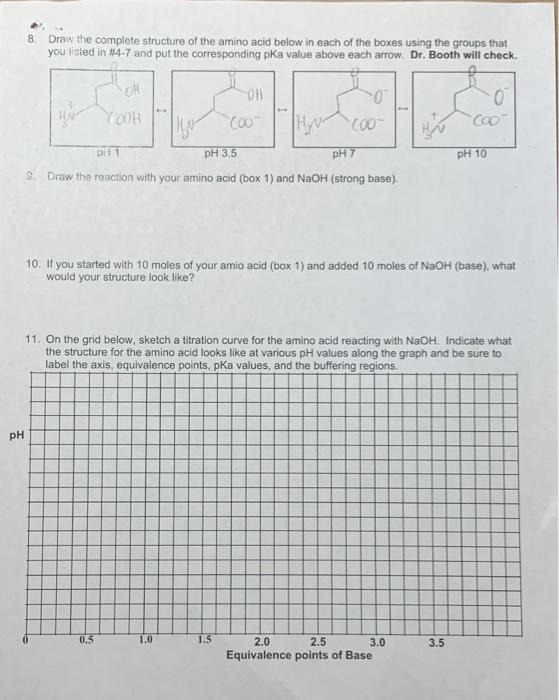 Solved 8. Draw the complete structure of the amino acid | Chegg.com