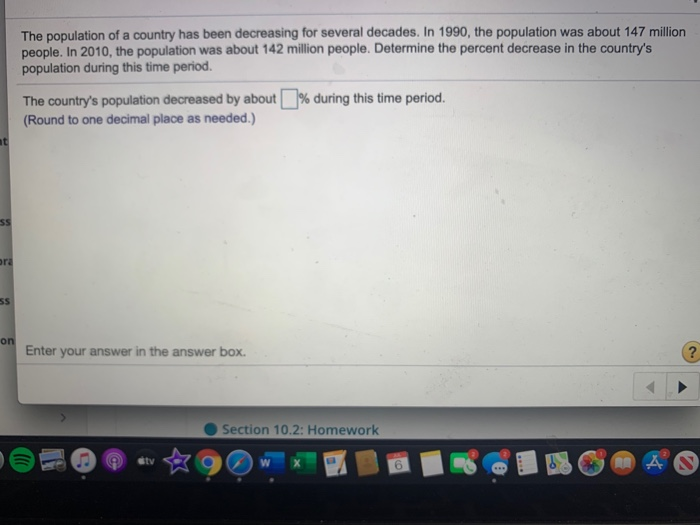 Solved The population of a country has been decreasing for | Chegg.com