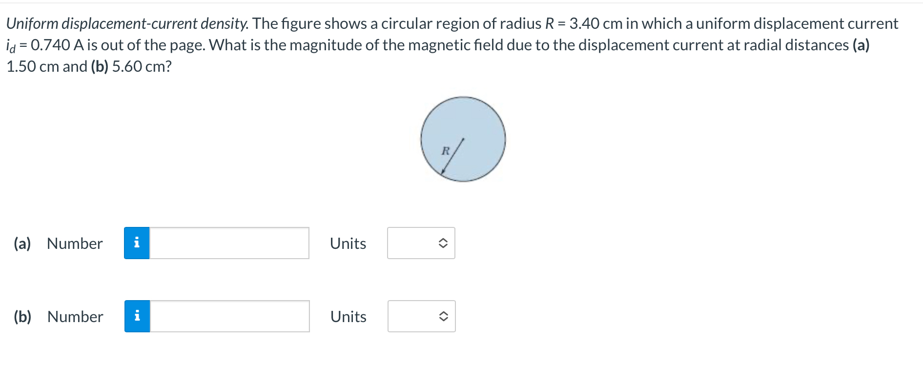 Solved Uniform displacement-current density. The figure | Chegg.com