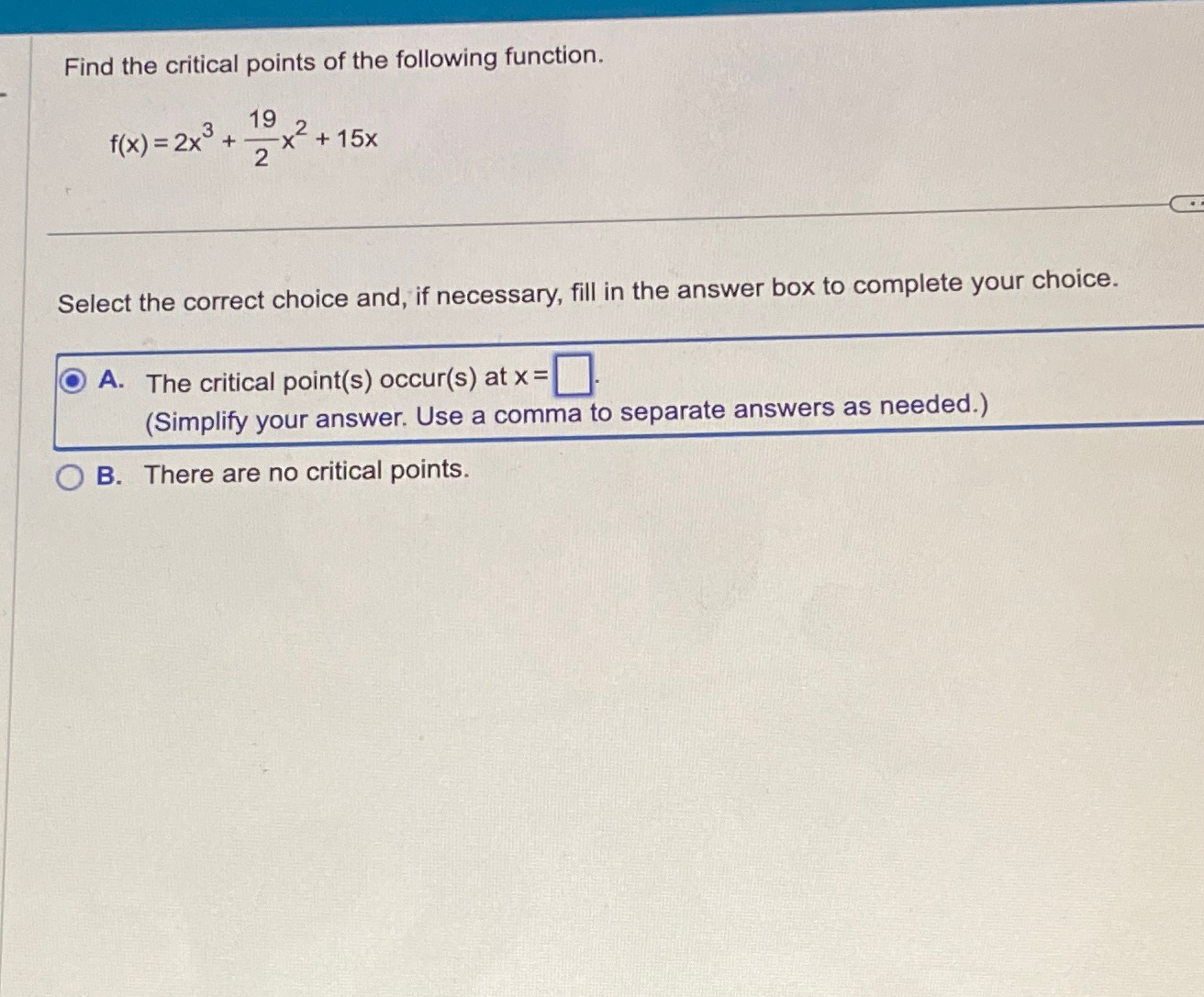 Solved Find the critical points of the following | Chegg.com