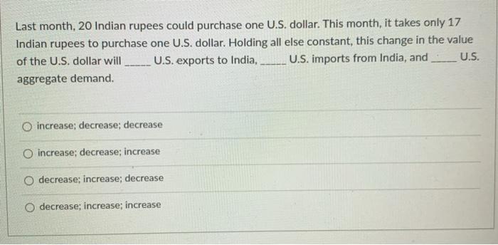 Solved Holding all else constant, when foreign real GDP | Chegg.com