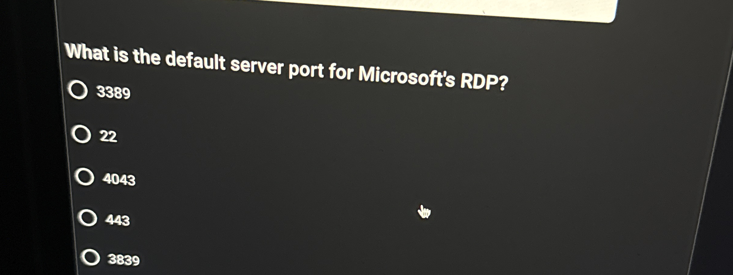 Solved What is the default server port for Microsoft's | Chegg.com