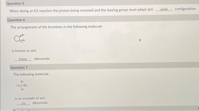 Solved When doing an E2 reaction the proton being removed | Chegg.com