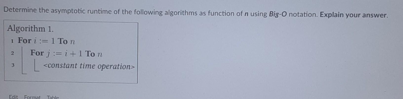 Solved Determine the asymptotic runtime of the following | Chegg.com