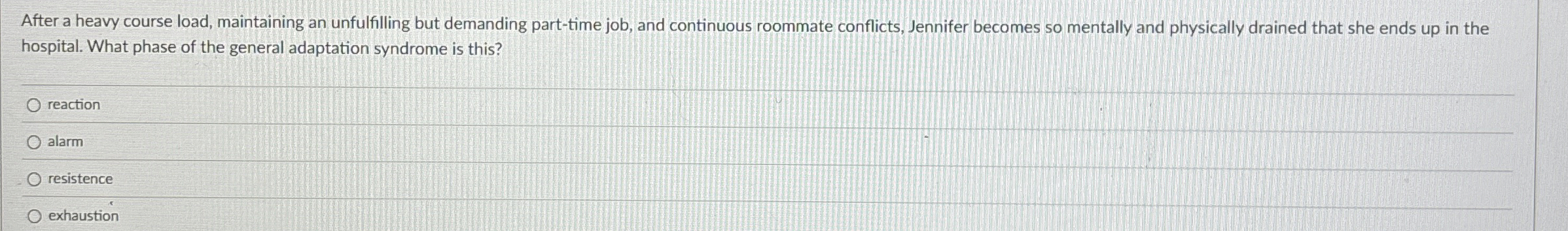 Solved After a heavy course load, maintaining an | Chegg.com