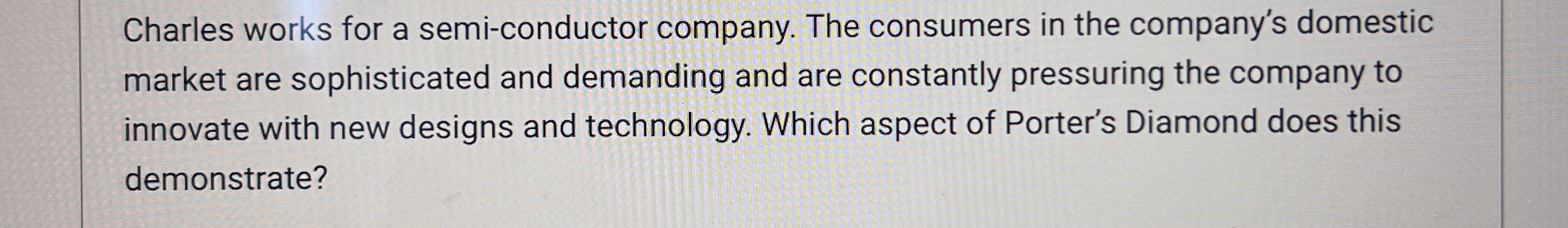 Solved Charles works for a semi-conductor company. The | Chegg.com