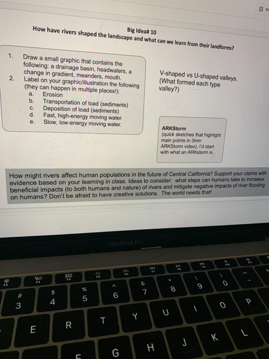 Solved OP Big Idea 10 How have rivers shaped the landscape | Chegg.com