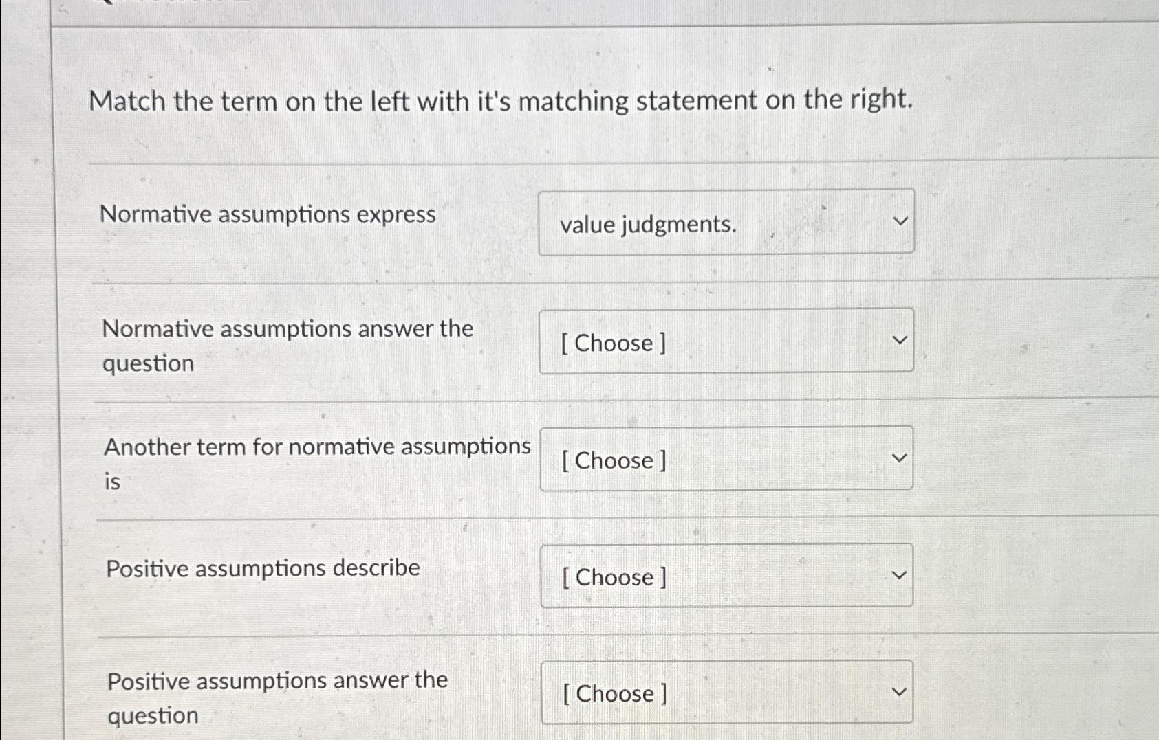 Solved Match the term on the left with it's matching | Chegg.com