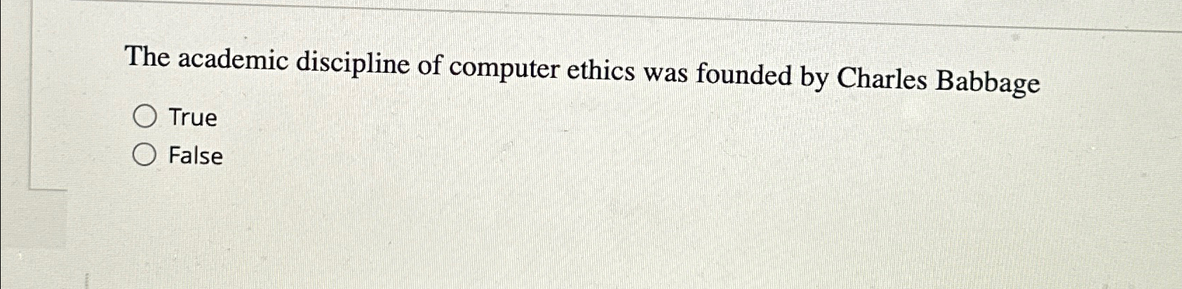 Solved The academic discipline of computer ethics was | Chegg.com