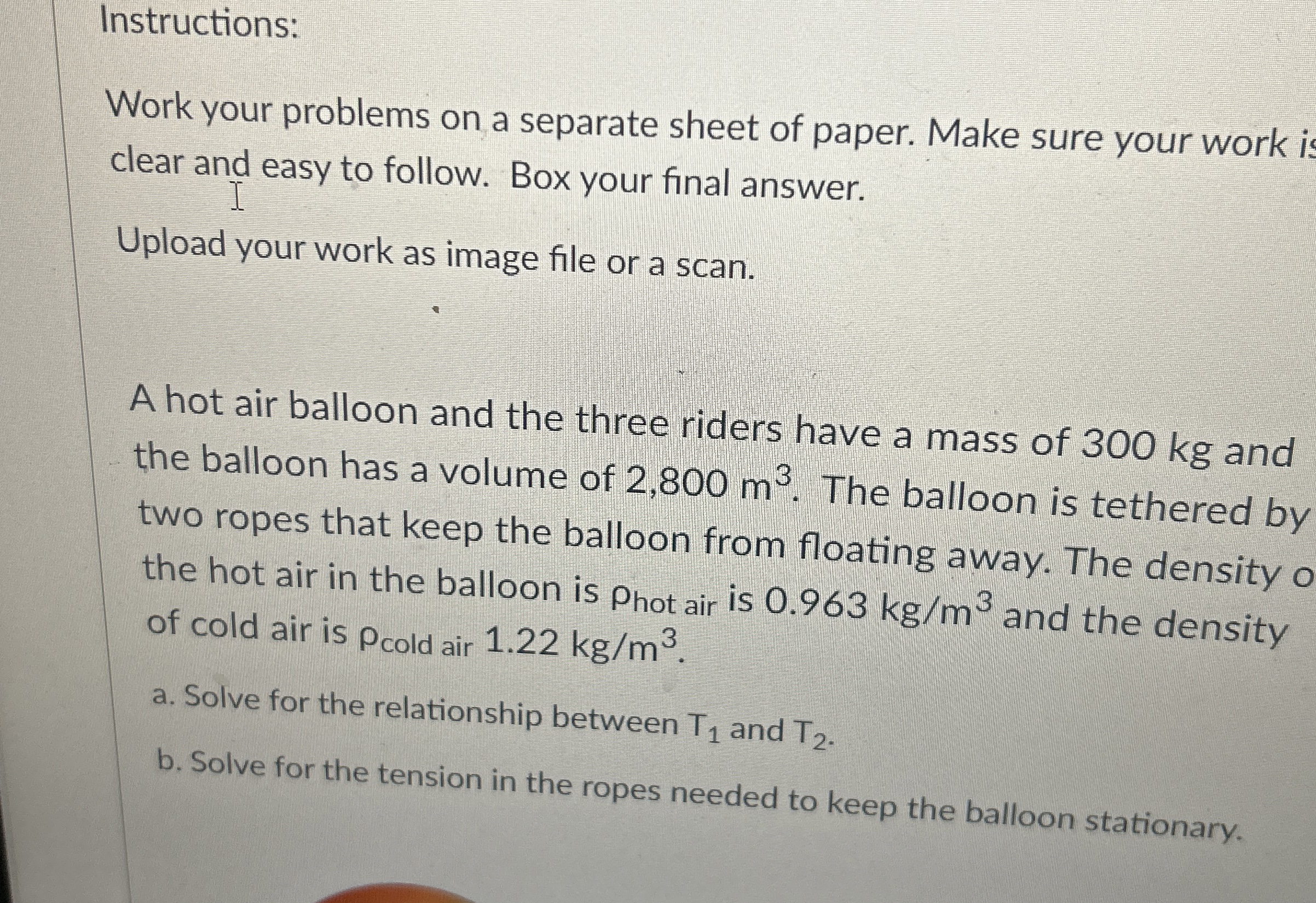 Solved Instructions:Work your problems on a separate sheet | Chegg.com