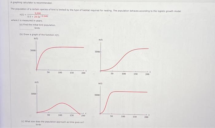 Solved A graphing calculator is recommended. The population | Chegg.com