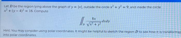 Solved Rewrite the integral ∫06∫e6e6−1y+16lnydxdy using the | Chegg.com