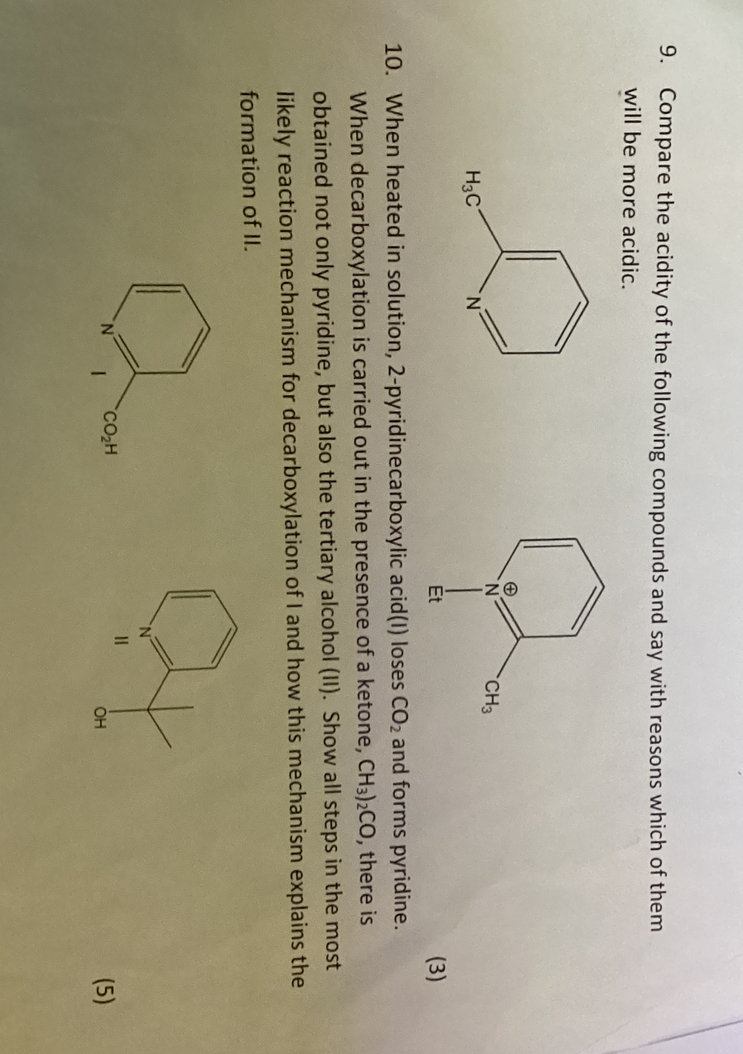 Solved Compare the acidity of the following compounds and | Chegg.com