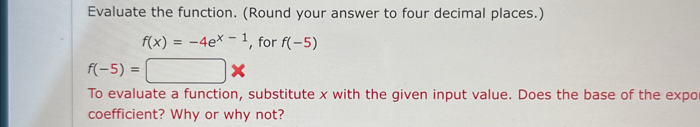 Solved Evaluate the function. (Round your answer to four | Chegg.com