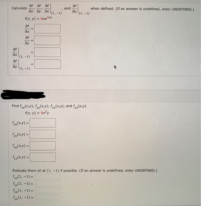 Solved af af af Calculate ax' əy' ax|(1, -1) when defined. | Chegg.com