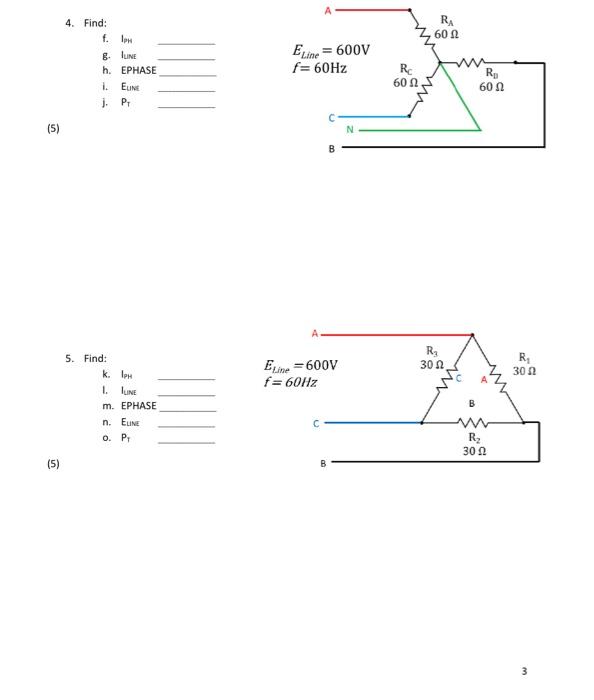 Solved 4. Find: f. IPW g. lune h. EPHASE i. Eune j. PT 5. | Chegg.com