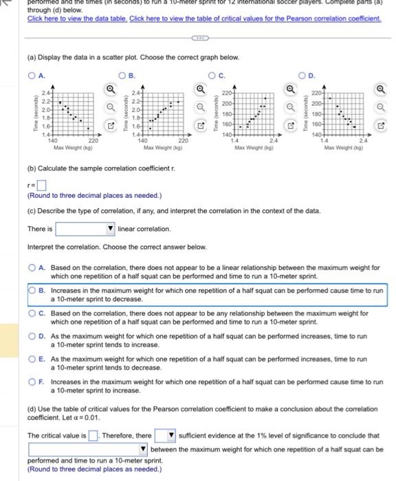 through (d) below. Click here to view the data table. | Chegg.com