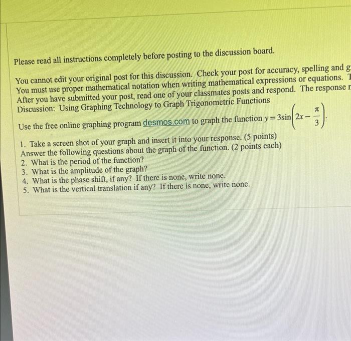 Solved Please read all instructions completely before | Chegg.com