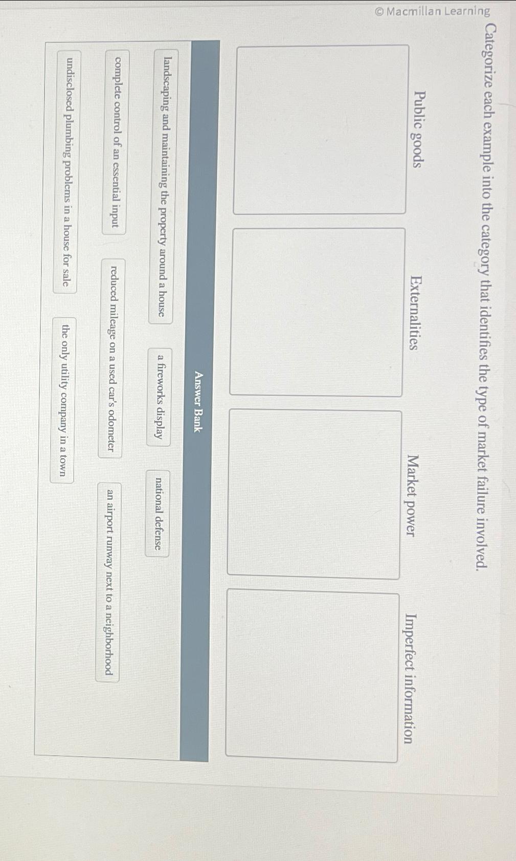 Solved Categorize each example into the category that | Chegg.com