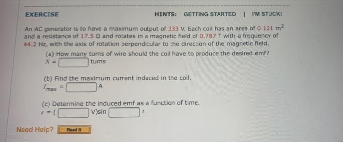 Solved EXERCISE HINTS: GETTING STARTED | I'M STUCKI An AC | Chegg.com