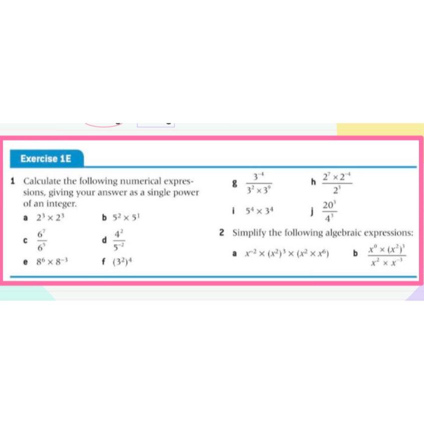 Solved Exercise 1E1 ﻿Calculate the following numerical | Chegg.com