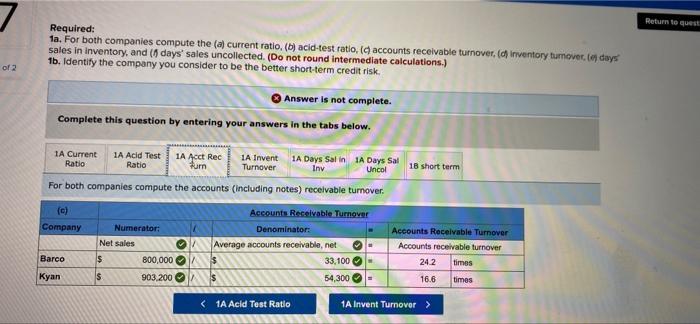 Solved Problem 13-5A (Algo) Comparative ratio analysis LO P3 | Chegg.com