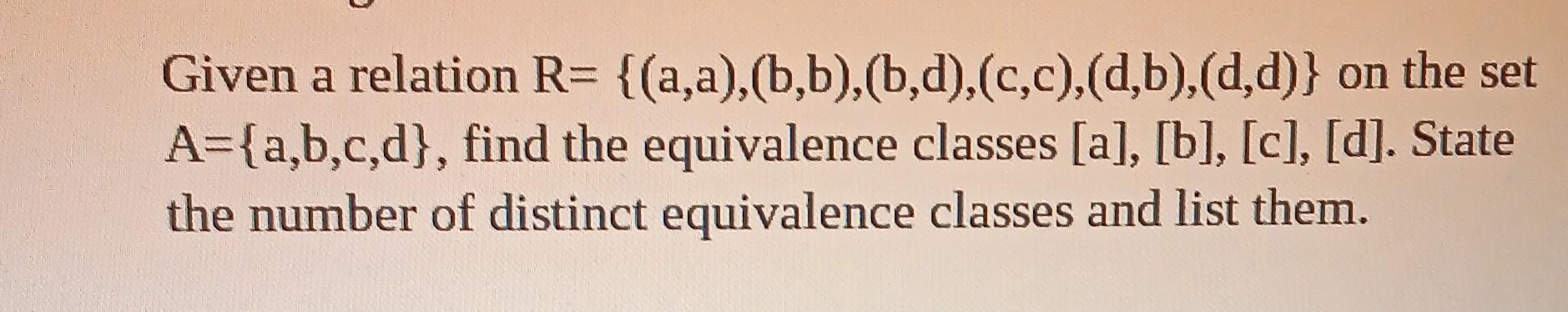 Solved Given a relation | Chegg.com