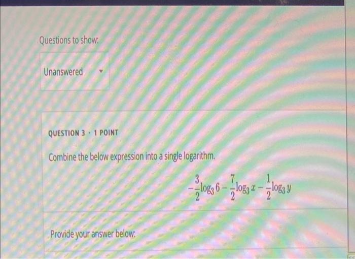 Solved QUESTION 3 - 1 POINT Combine the below expression | Chegg.com