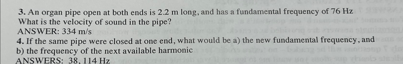 Solved An organ pipe open at both ends is 2.2m ﻿long, and | Chegg.com