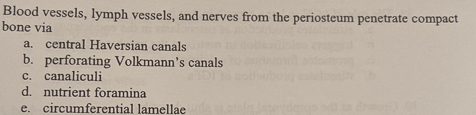 Solved Blood vessels, lymph vessels, and nerves from the | Chegg.com