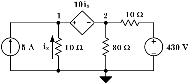 Solved Given: The current-controlled dependent voltage | Chegg.com
