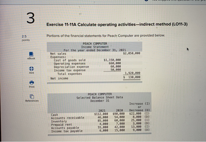 Solved w Exercise 11-11A Calculate operating | Chegg.com
