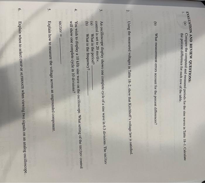 Solved EVALUATION AND REVIEW QUESTIONS: 1. (a) Compare the | Chegg.com