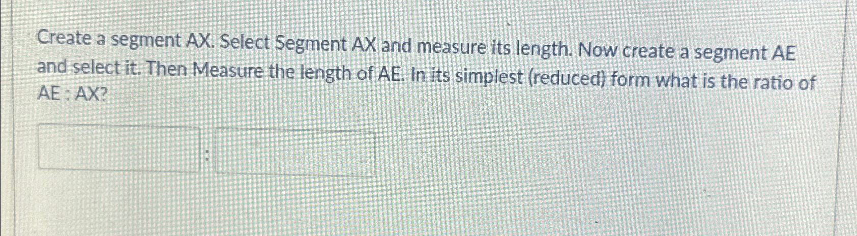 Solved Create a segment Ax. ﻿Select Segment AX and measure | Chegg.com