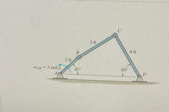 Solved rod AB is rotating with an angular velocity AB 3 | Chegg.com