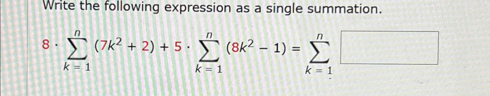 Solved Write the following expression as a single | Chegg.com